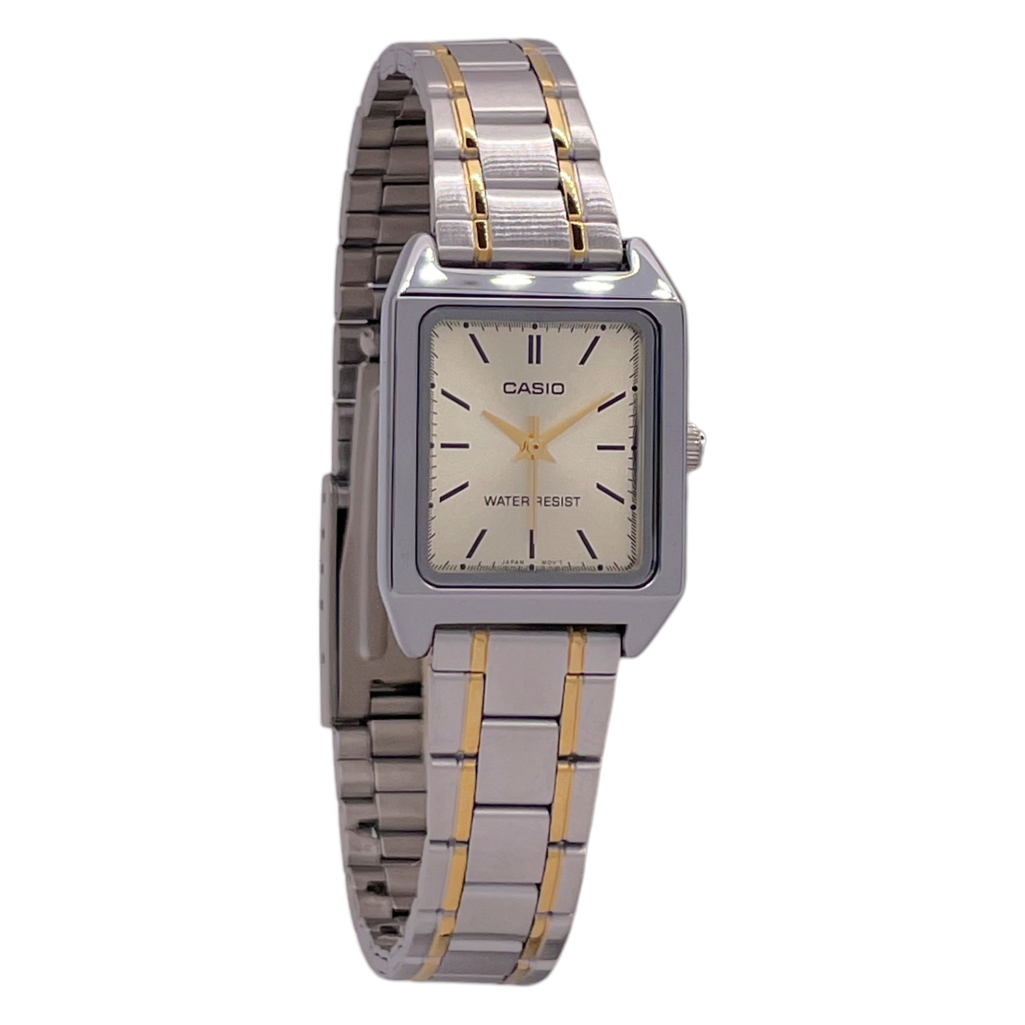 Casio Tank Women's Watch LTP-V007SG-9E Silver and Gold